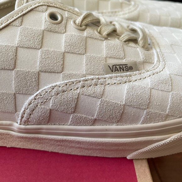 Vans | Shoes | Vans Sneakers Mens 3 Ivory Authentic Mono Checkerboard ...